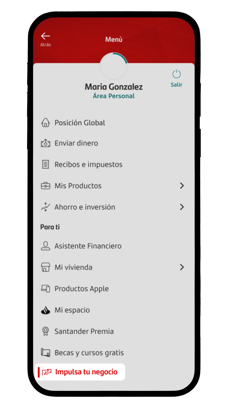 Santander X llega a la App Santander para impulsar tu negocio